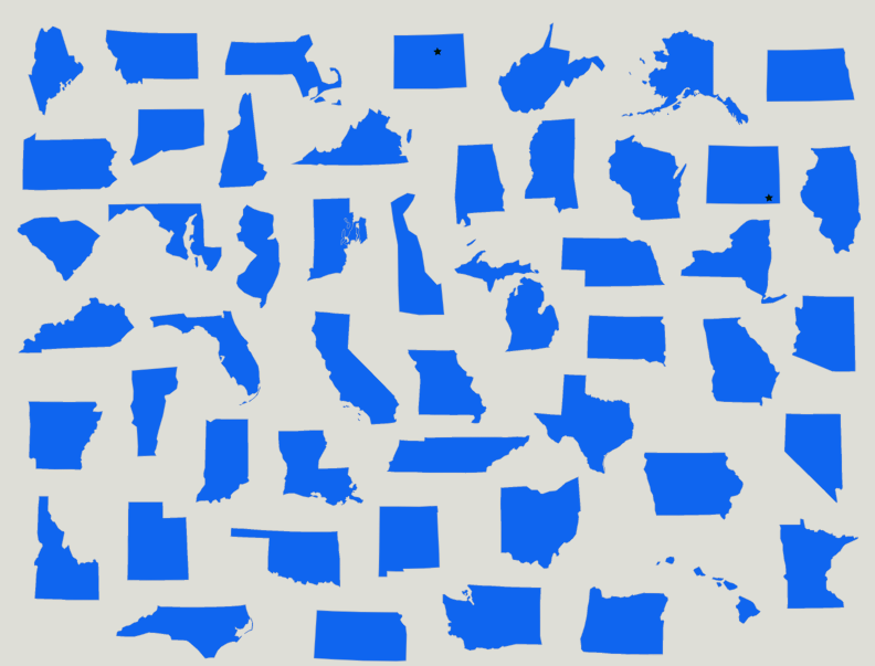 US States Outline Quiz – Can You Recognize All 50 State Shapes?